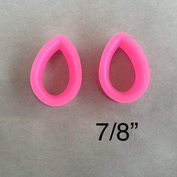 Jewelry | Pair 78 Pink Tear Drop Shaped Silicone Tunnels Plugs Gauges ...